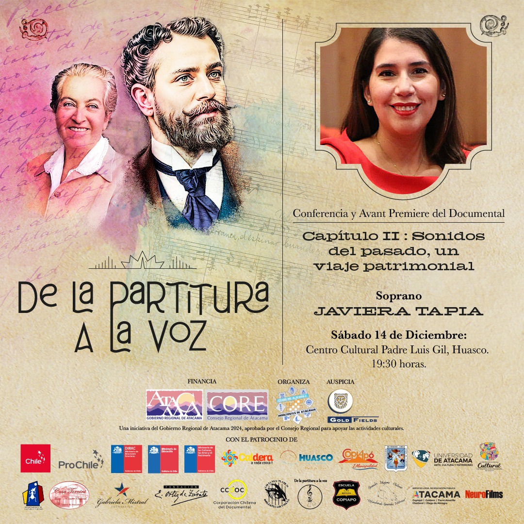 Avant-première de De la Partitura a la Voz 2 en Atacama: Javiera Tapia proyecta el patrimonio ...
